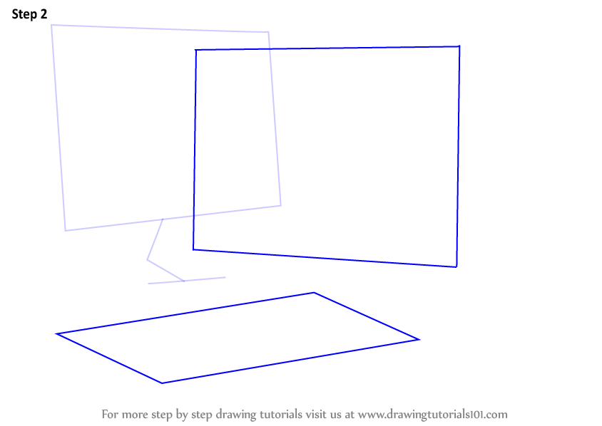 How to Draw a Computer (Computers) Step by Step | DrawingTutorials101.com