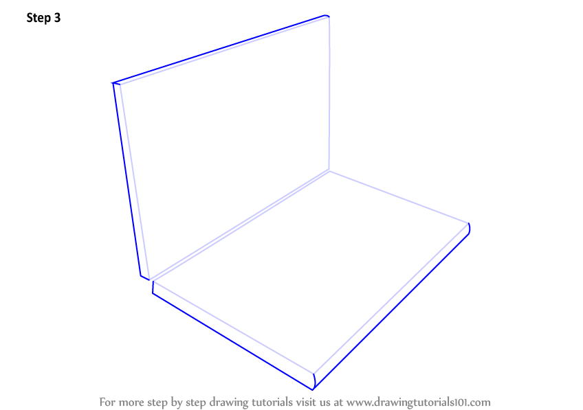 How to Draw a Laptop (Computers) Step by Step | DrawingTutorials101.com