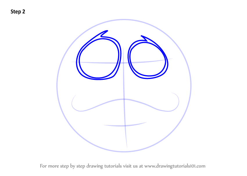 How to Draw Mustache Emoji (Emoticons) Step by Step ...