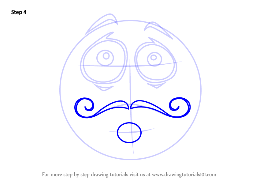 How to Draw Mustache Emoji (Emoticons) Step by Step ...