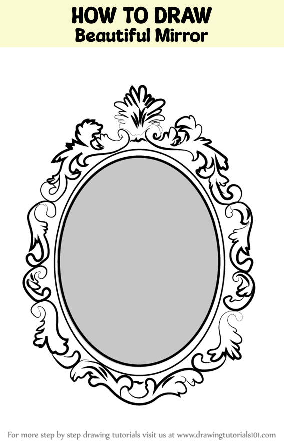 How to Draw Beautiful Mirror (Everyday Objects) Step by Step ...