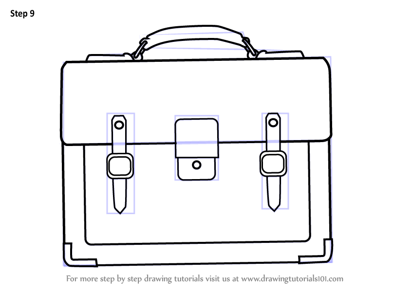 How to Draw a Business Handbag (Everyday Objects) Step by Step ...