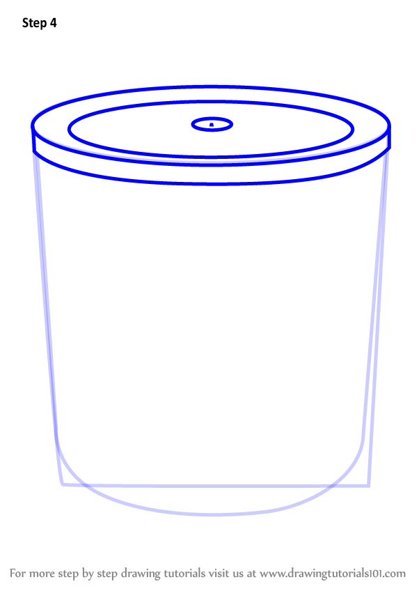 How to Draw Coffee Container (Everyday Objects) Step by Step | DrawingTutorials101.com