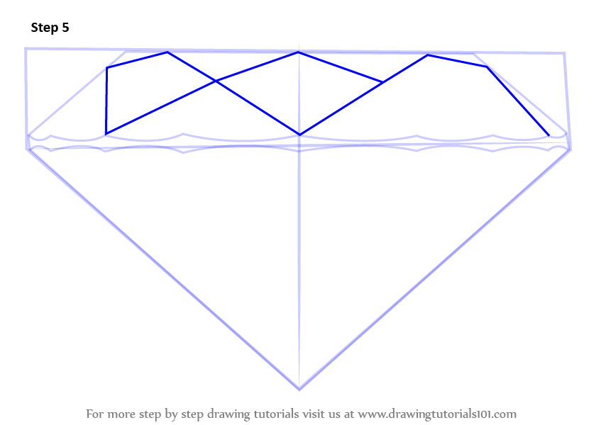 How to Draw a Diamond (Everyday Objects) Step by Step | DrawingTutorials101.com