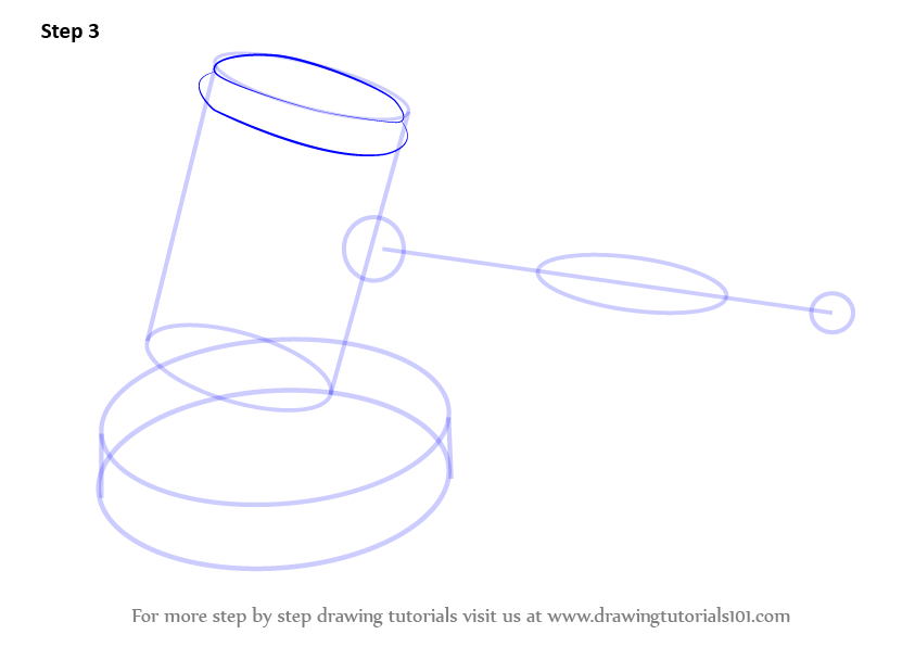 How to Draw Judges Gavel (Everyday Objects) Step by Step ...