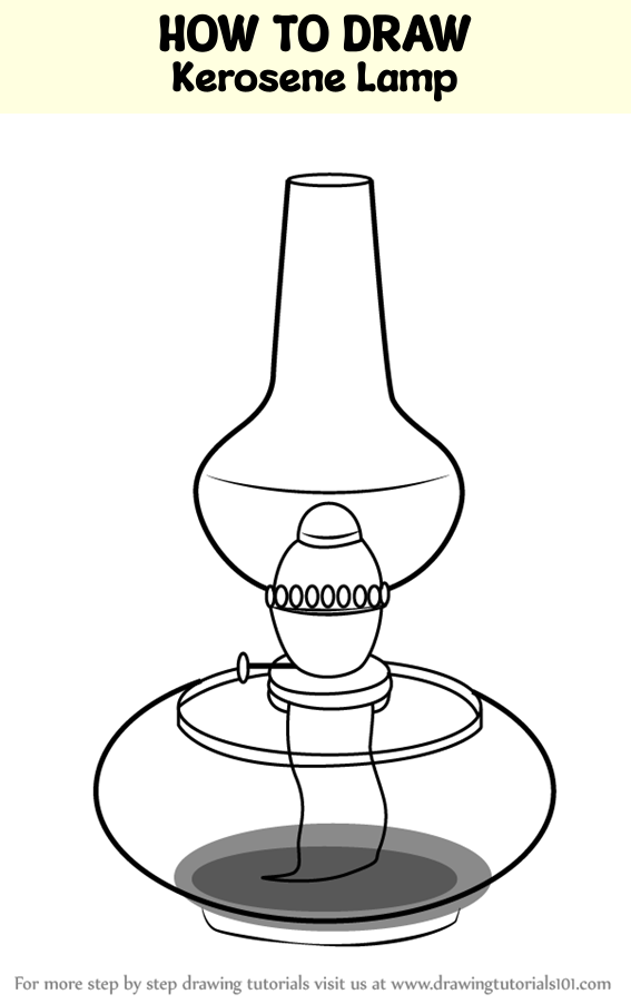 How to Draw Kerosene Lamp (Everyday Objects) Step by Step ...