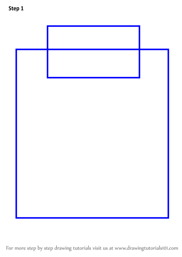 How to Draw Paper Clipboard (Everyday Objects) Step by Step | DrawingTutorials101.com