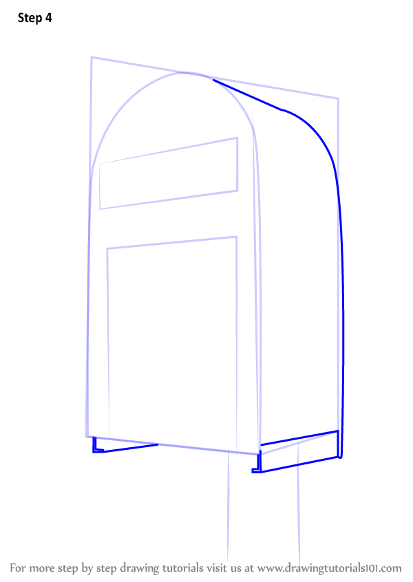 How to Draw Post Box (Everyday Objects) Step by Step | DrawingTutorials101.com