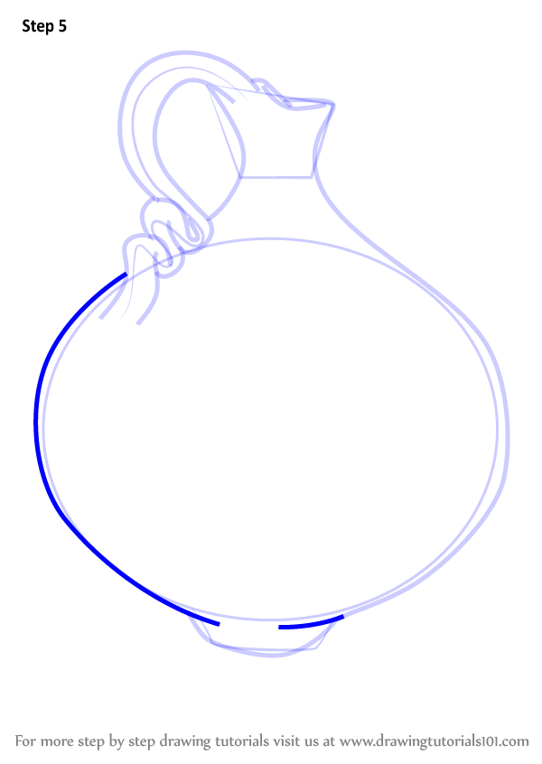 How to Draw Pottery Jug (Everyday Objects) Step by Step | DrawingTutorials101.com