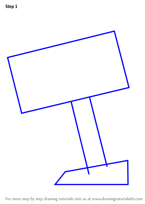 How to Draw a Signpost (Everyday Objects) Step by Step | DrawingTutorials101.com