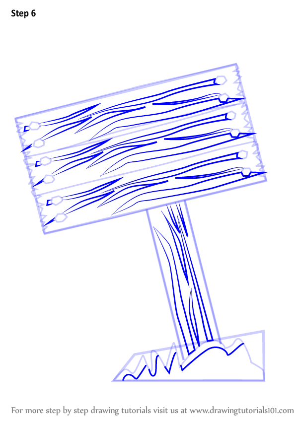 How to Draw a Signpost (Everyday Objects) Step by Step | DrawingTutorials101.com