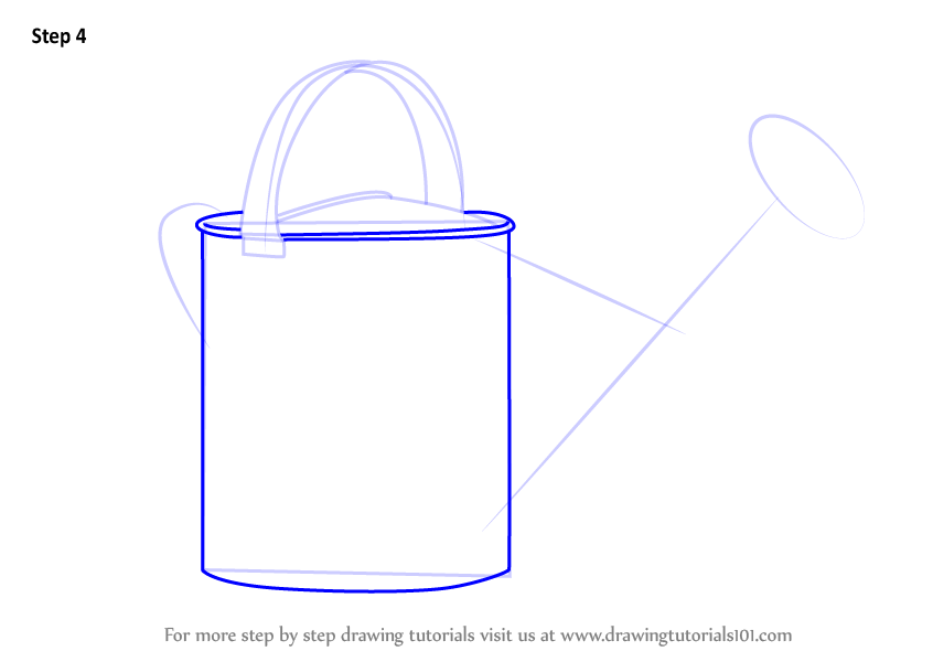 How to Draw Watering Can (Everyday Objects) Step by Step ...