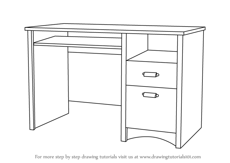 Desk Pencil Drawing Desk Pencil Drawing