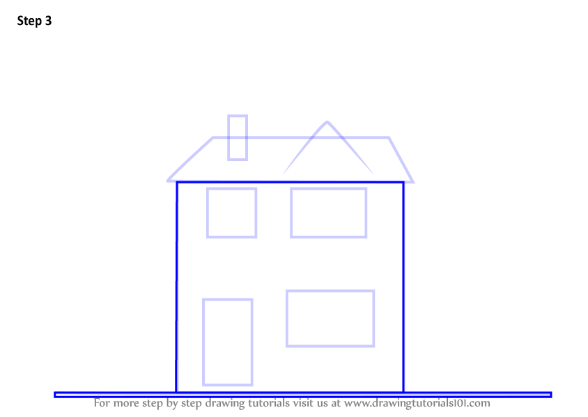How to Draw a House (Houses) Step by Step | DrawingTutorials101.com