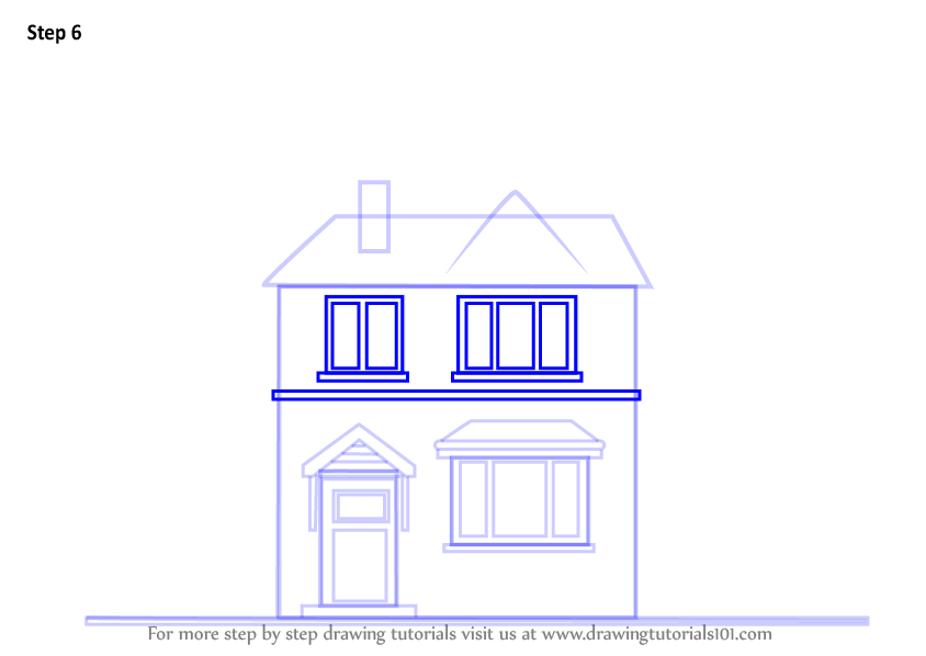 How to Draw a House (Houses) Step by Step | DrawingTutorials101.com