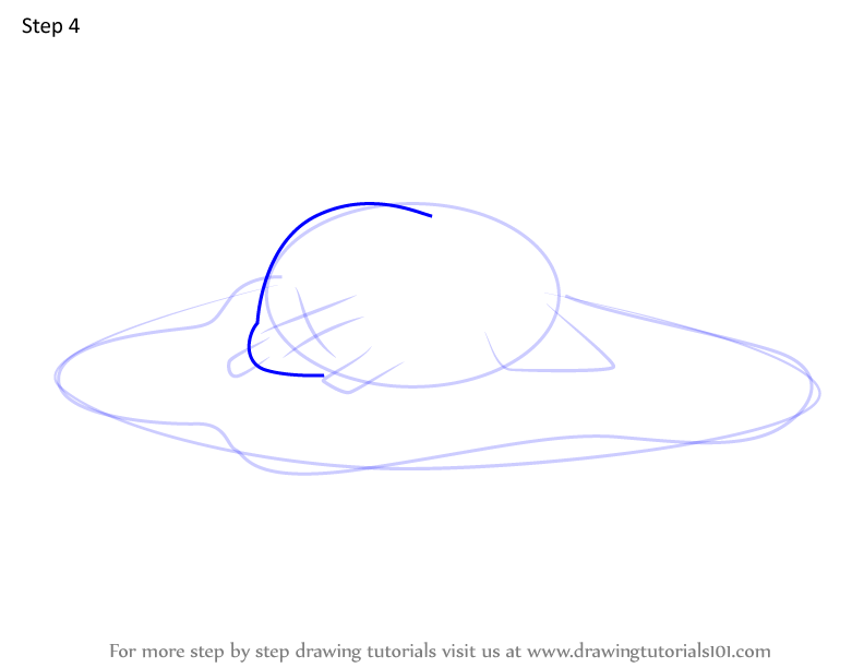 How to Draw Gudetama (Mascots) Step by Step | DrawingTutorials101.com