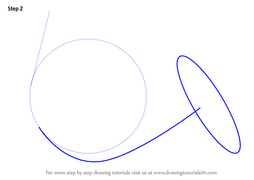 How to Draw a French Horn (Musical Instruments) Step by Step ...