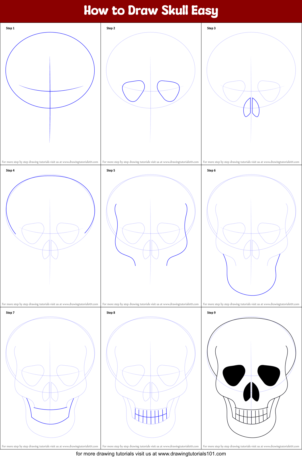 Skull Tutorial Drawing Skull Tutorial Drawing