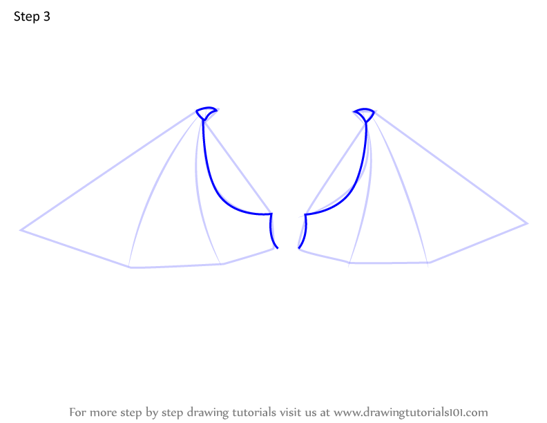 How to Draw Demon Wings (Tattoos) Step by Step | DrawingTutorials101.com