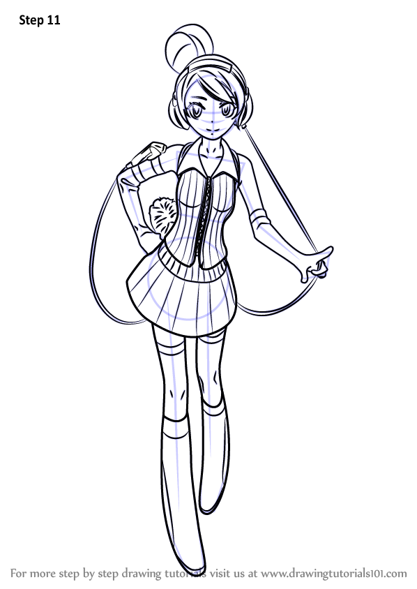 How to Draw Akikoloid-chan from Vocaloid (Vocaloid) Step by Step ...
