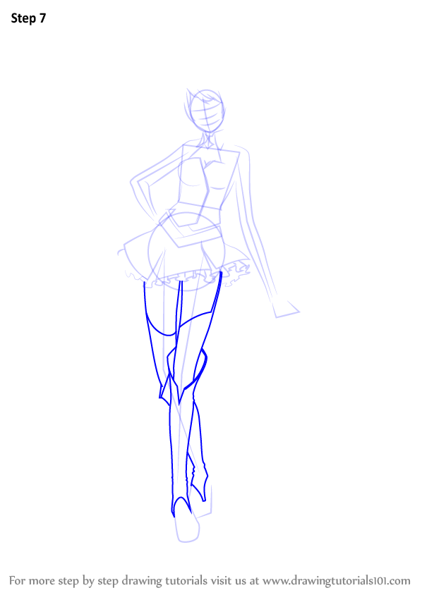 How to Draw MAIKA from Vocaloid (Vocaloid) Step by Step ...
