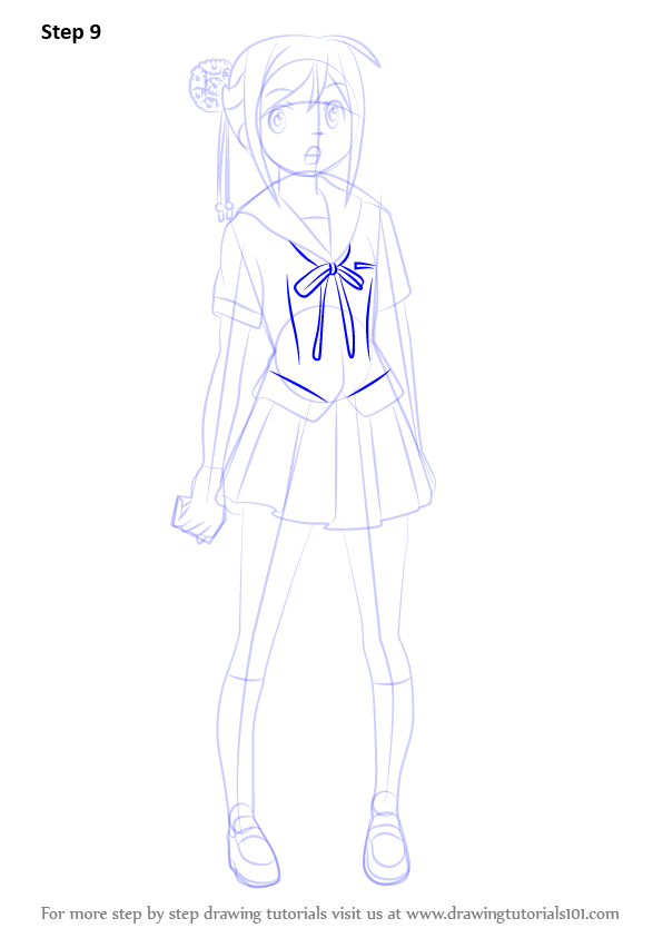 How to Draw Masaoka Azuki from Vocaloid (Vocaloid) Step by Step ...