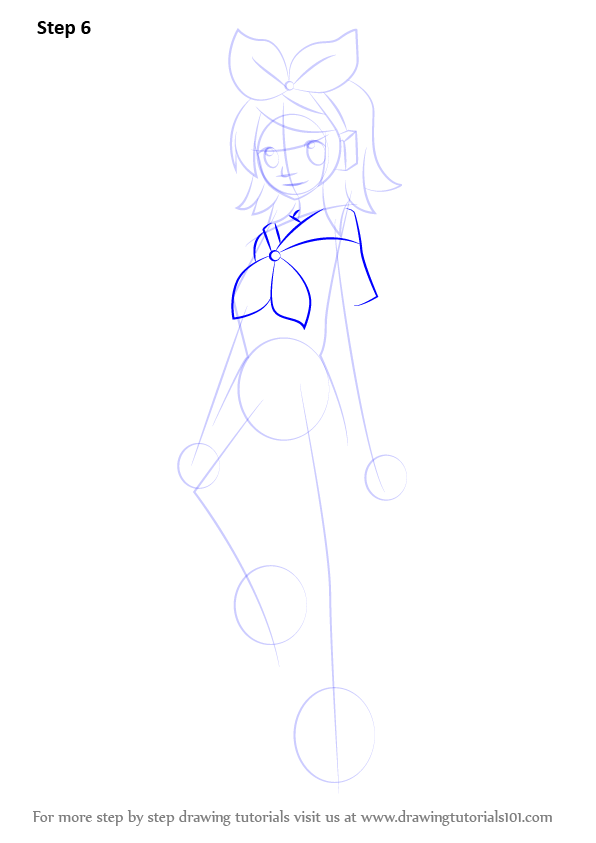 How to Draw Rin Kagamine from Vocaloid (Vocaloid) Step by Step ...