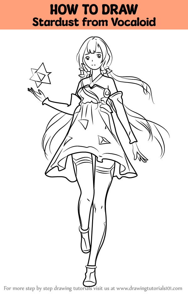 How to Draw Stardust from Vocaloid (Vocaloid) Step by Step ...