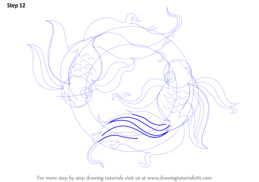 How to Draw Pisces Zodiac Sign (Zodiac Signs) Step by Step ...