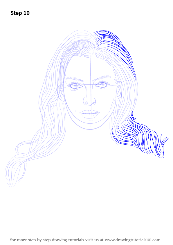 How to Draw Anne Hathaway (Celebrities) Step by Step ...