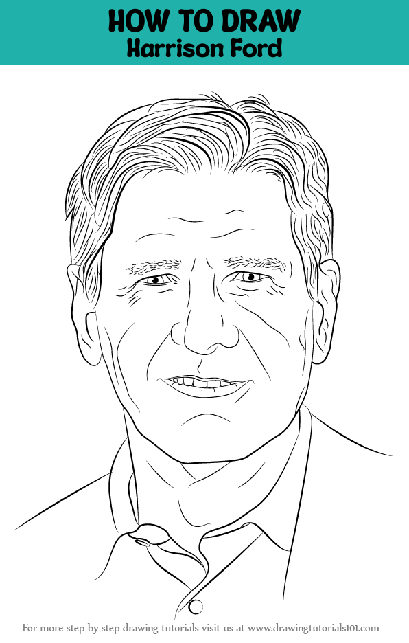 How to Draw Harrison Ford (Celebrities) Step by Step ...