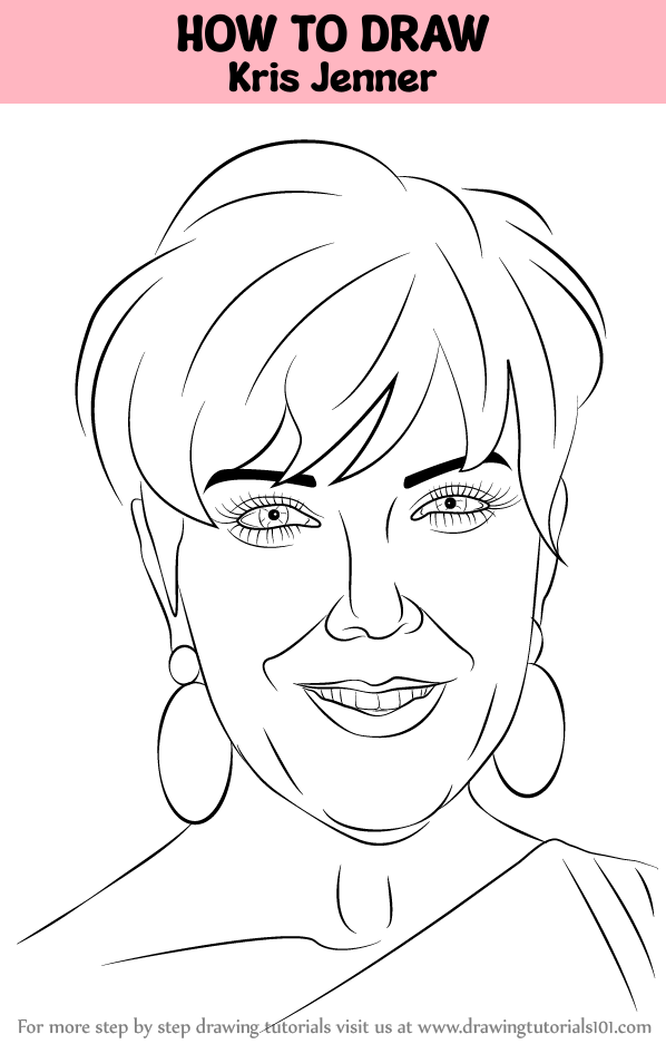 How to Draw Kris Jenner (Celebrities) Step by Step ...