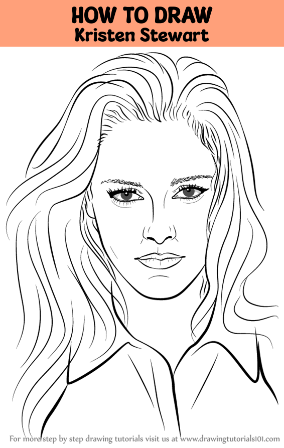 How to Draw Kristen Stewart (Celebrities) Step by Step ...