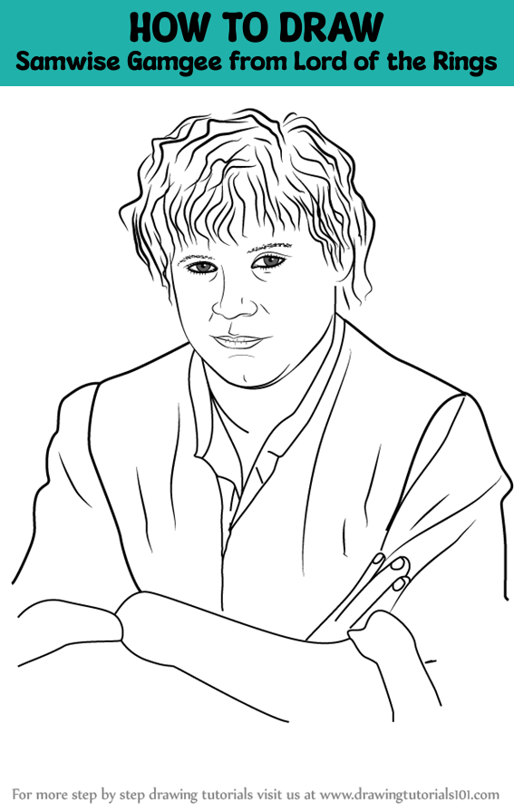 How to Draw Samwise Gamgee from Lord of the Rings (Characters) Step by Step ...