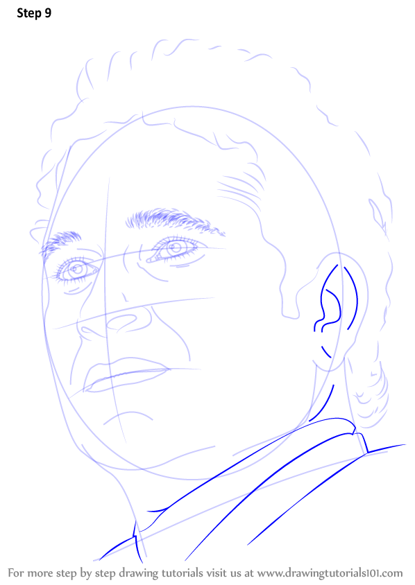 How to Draw Sachin Tendulkar (Cricketers) Step by Step ...