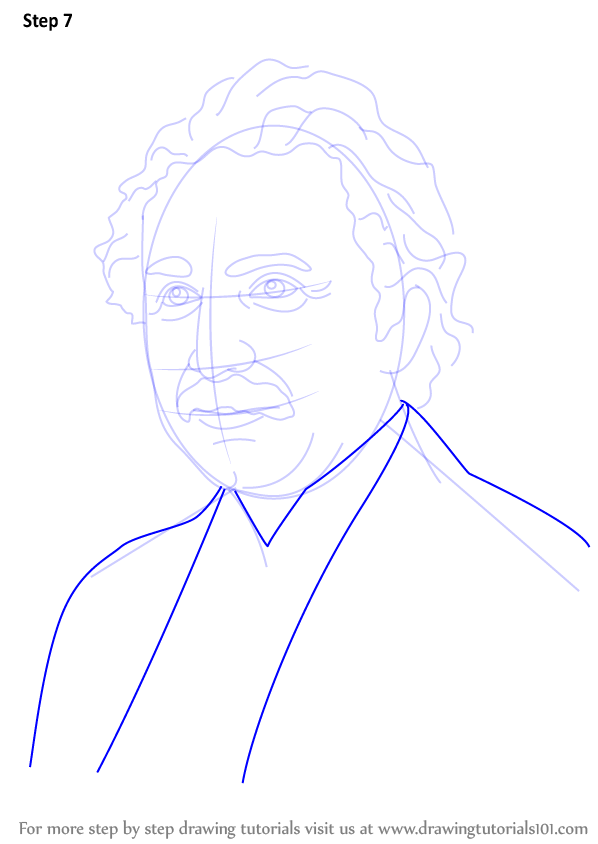 How to Draw Albert Einstein (Famous People) Step by Step ...