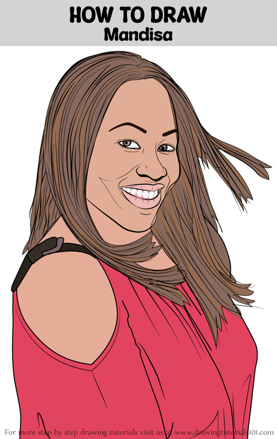 How to Draw Mandisa (Gospel Singers) Step by Step | DrawingTutorials101.com