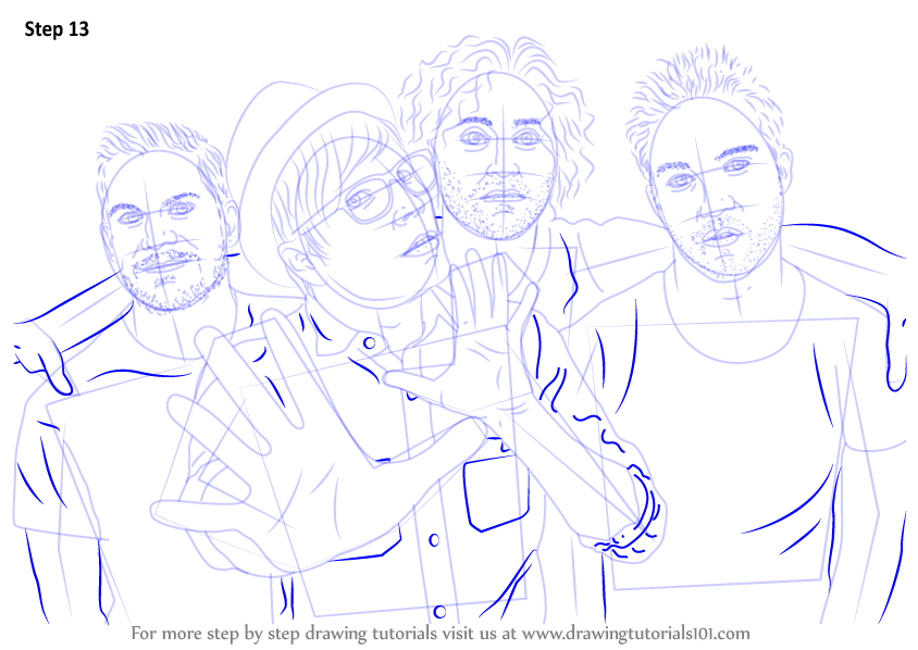 How to Draw Fall Out Boy (Musicians) Step by Step | DrawingTutorials101.com