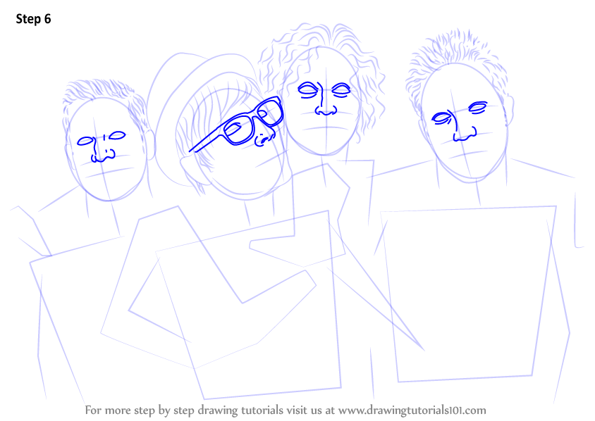 How to Draw Fall Out Boy (Musicians) Step by Step | DrawingTutorials101.com