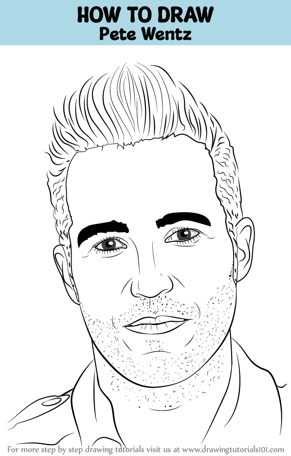 How to Draw Pete Wentz (Musicians) Step by Step | DrawingTutorials101.com