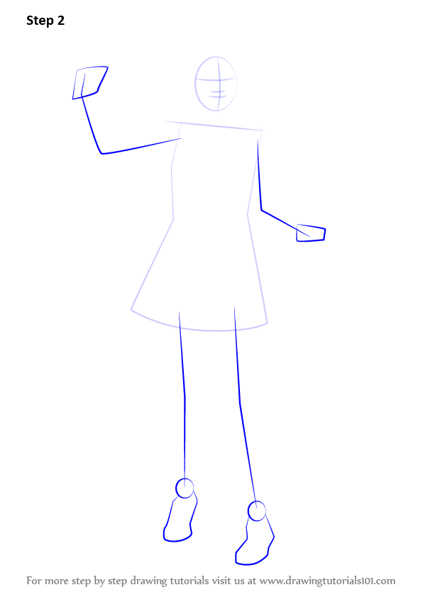 How to Draw a Cheerleader Girl (Other Occupations) Step by Step ...