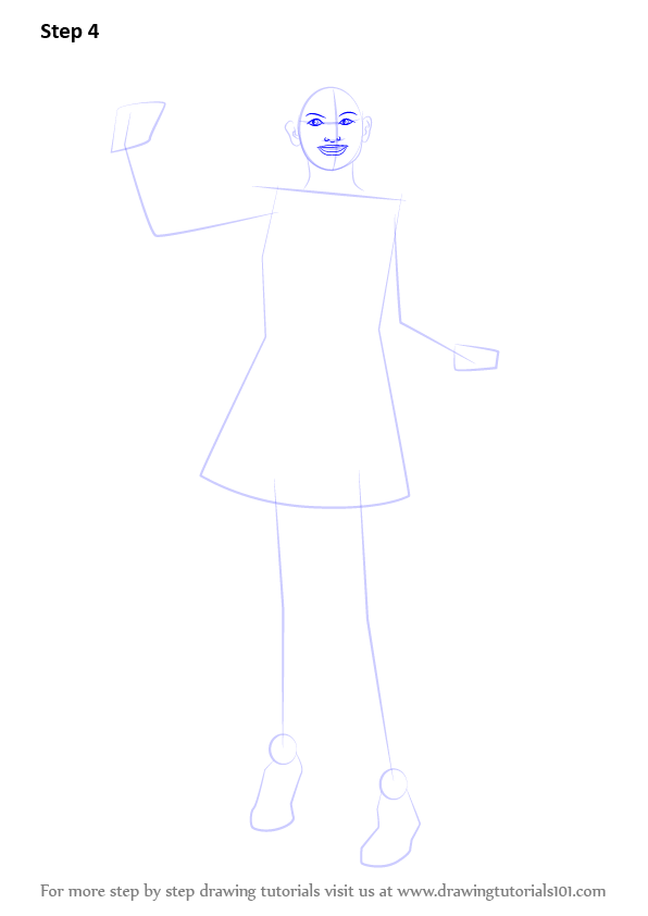 How to Draw a Cheerleader Girl (Other Occupations) Step by Step ...