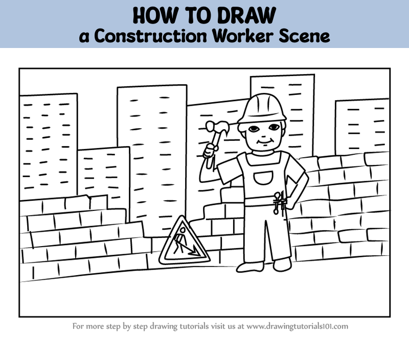How To Draw A Construction Worker Scene Step By Step – Eroppa