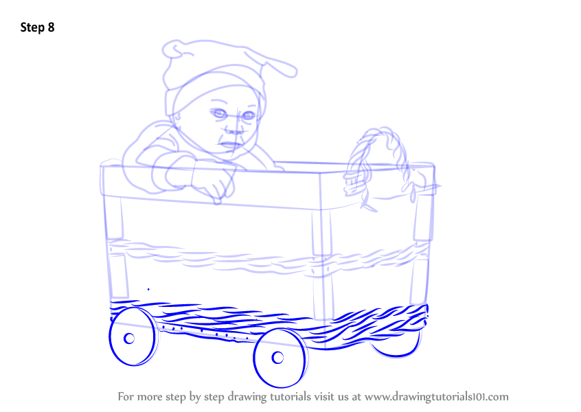 How to Draw a Baby in basket (Other People) Step by Step ...
