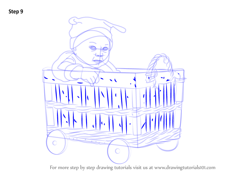 How to Draw a Baby in basket (Other People) Step by Step ...