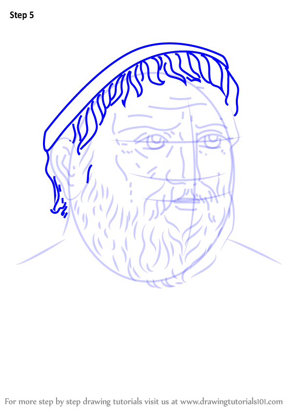How to Draw Sophocles (Poets) Step by Step | DrawingTutorials101.com