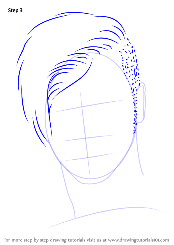 How to Draw Andy Biersack (Singers) Step by Step | DrawingTutorials101.com