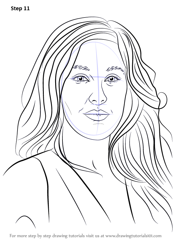 How to Draw Ellie Goulding (Singers) Step by Step | DrawingTutorials101.com