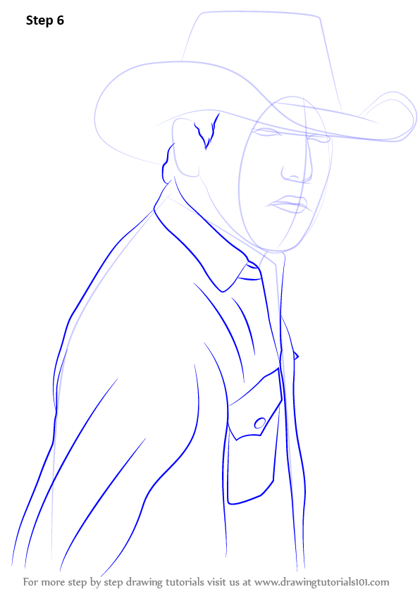 How to Draw Jason Aldean (Singers) Step by Step | DrawingTutorials101.com