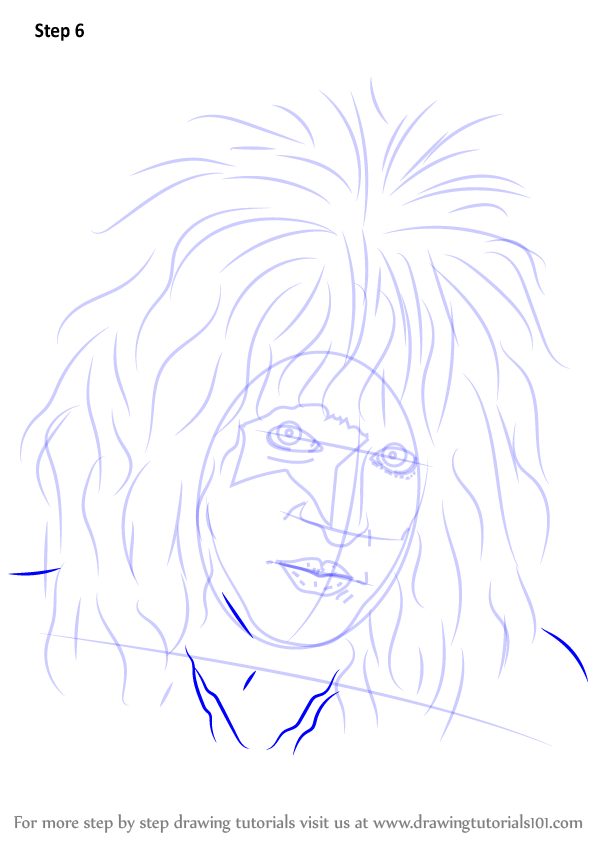 How to Draw Paul Stanley (Singers) Step by Step | DrawingTutorials101.com